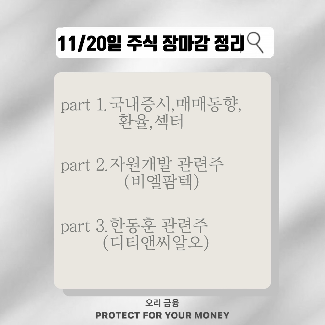 11월 20일 오후 주식 시황 - 플팍스(plpax)