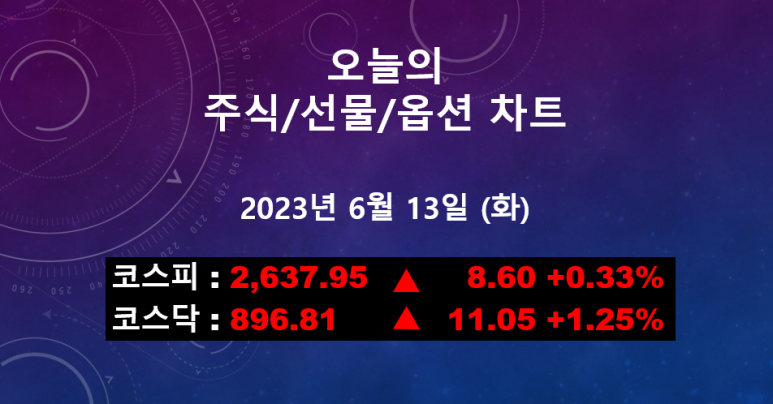 2023년 6월13일 (화) 주식/선물/옵션 차트 - 플팍스(plpax)