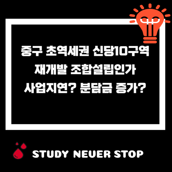 중구 초역세권 신당10구역 재개발 조합설립인가 분담금 증가? - 플팍스(plpax)