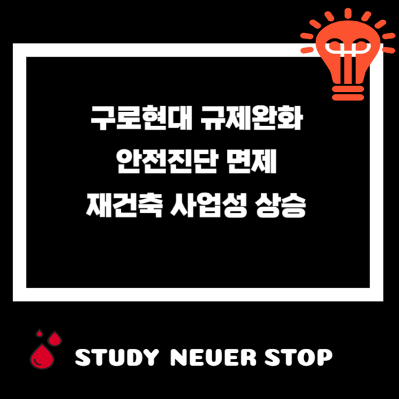구로현대 규제완화 안전진단 면제 재건축 사업성 상승 - 플팍스(plpax)