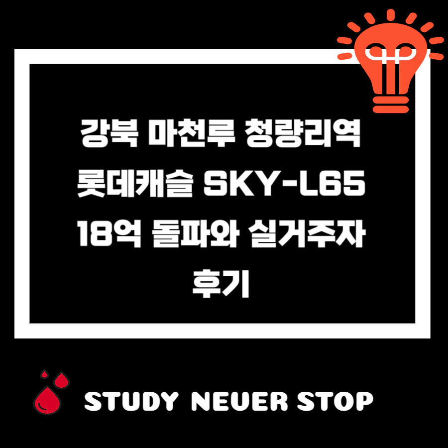 강북 마천루 청량리역 롯데캐슬 SKY-L65 18억 돌파 - 플팍스(plpax)