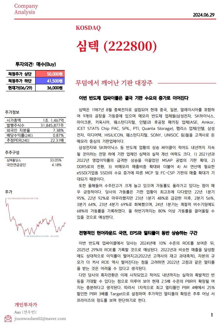 심텍 - 무덤에서 깨어난 기판 대장주 - 플팍스(plpax)