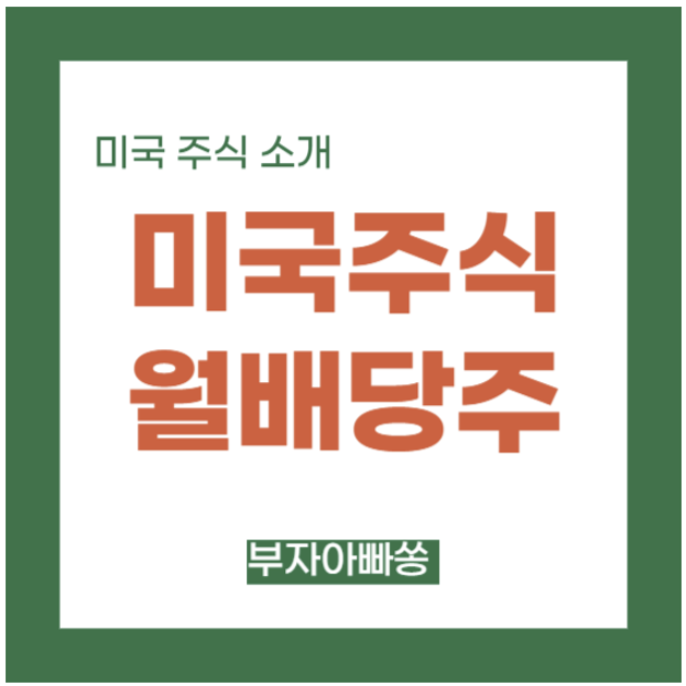 미국 주식 월배당 주식 Top3 추천 ft. 월배당주 엑셀 리스트 - 플팍스(plpax)