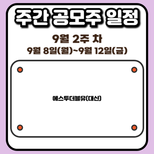 공모주 일정 [25년 9월 2주] - 플팍스(plpax)
